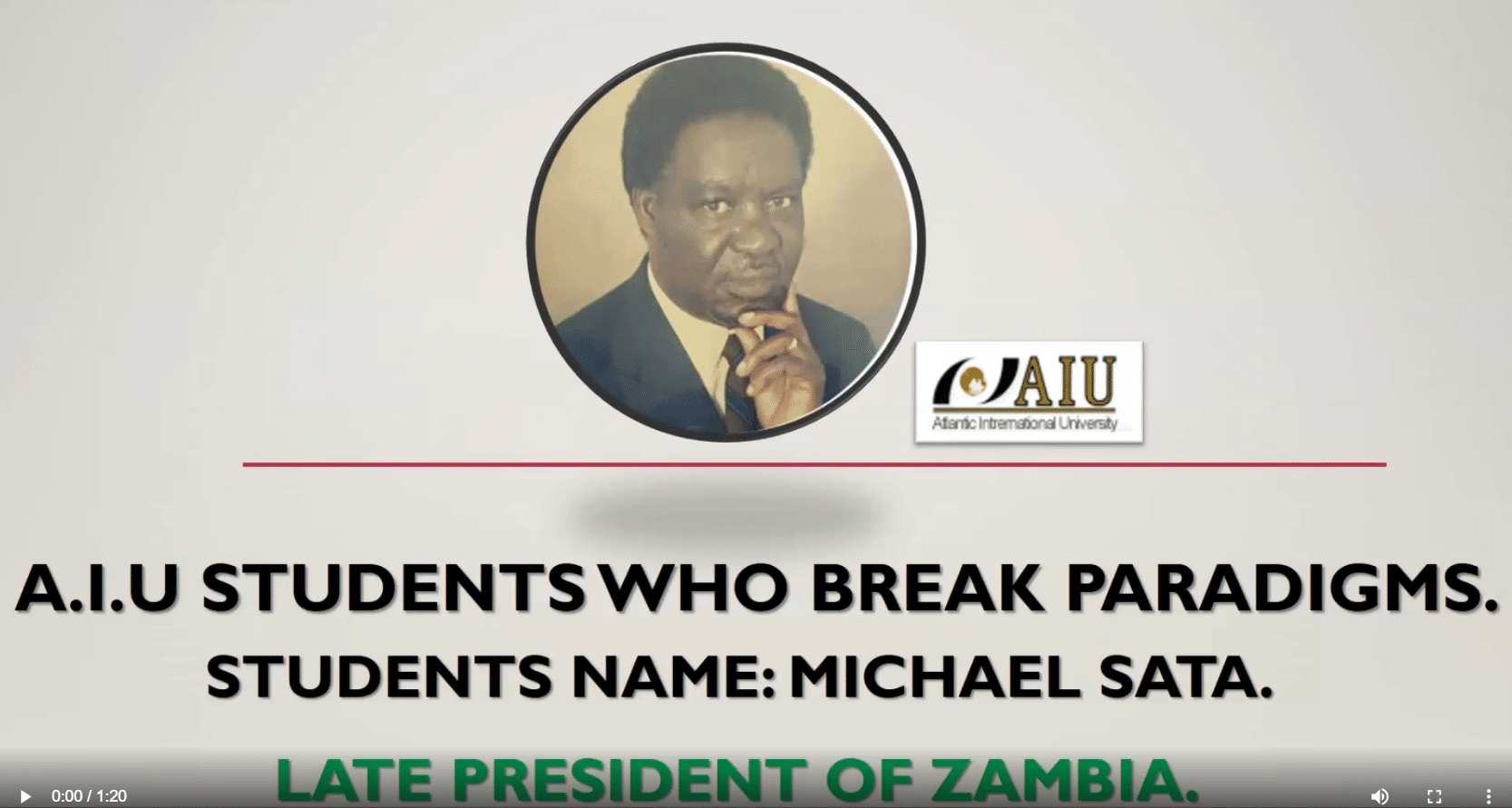 Students who are breaking paradigms: Michael Sata – MyAIU Radio